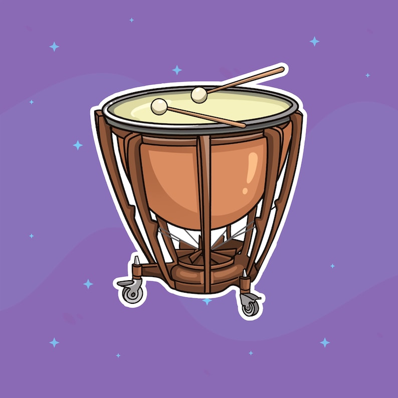 Timpani Stickers, Max 20 Pc per Sheet, Instrument Stickers, Writable ...