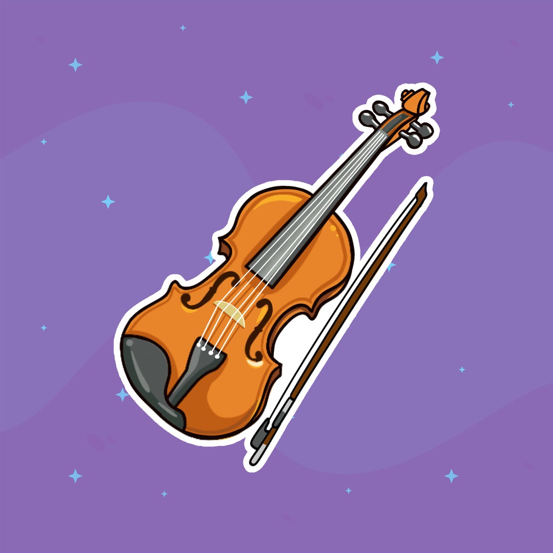 Violin Stickers, Max 20 Pc per Sheet, Instrument Stickers, Writable ...