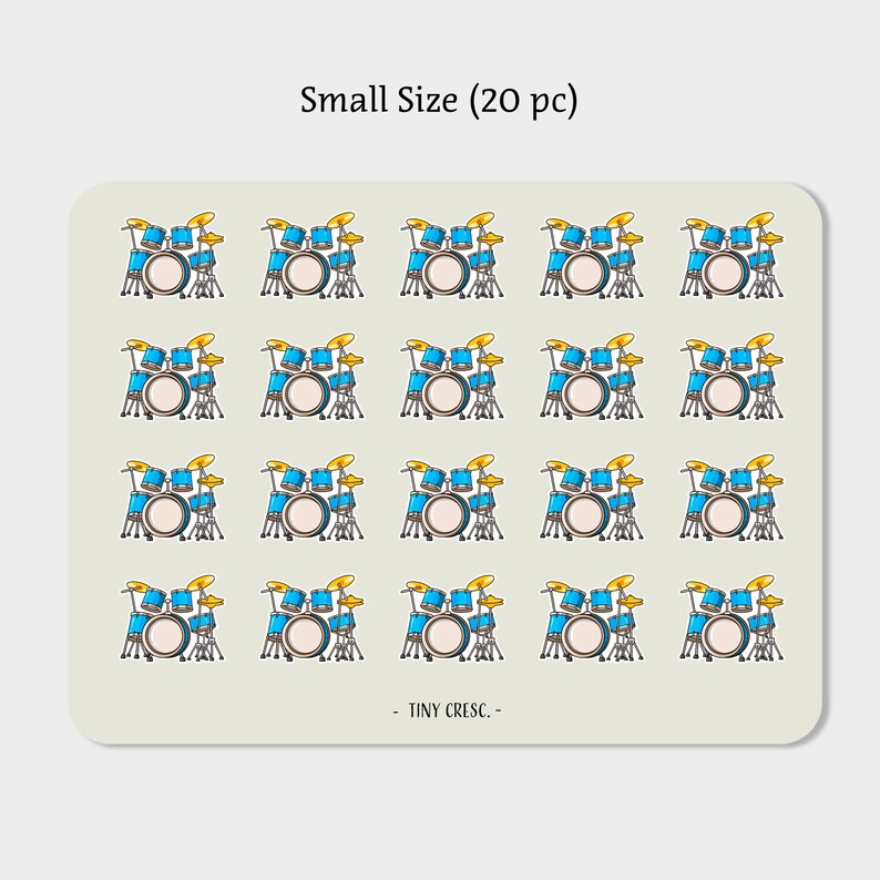 Drum Set / Drum Kit Stickers, Max 20 Pc per Sheet, Instrument Stickers ...