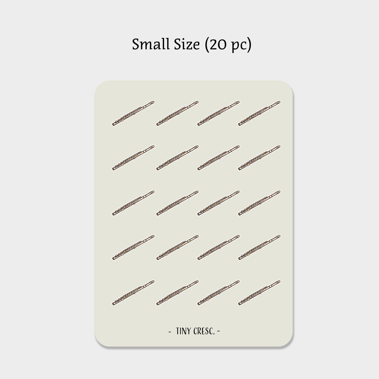 Flute Stickers, Max 20 Pc per Sheet, Instrument Stickers, Writable, for ...