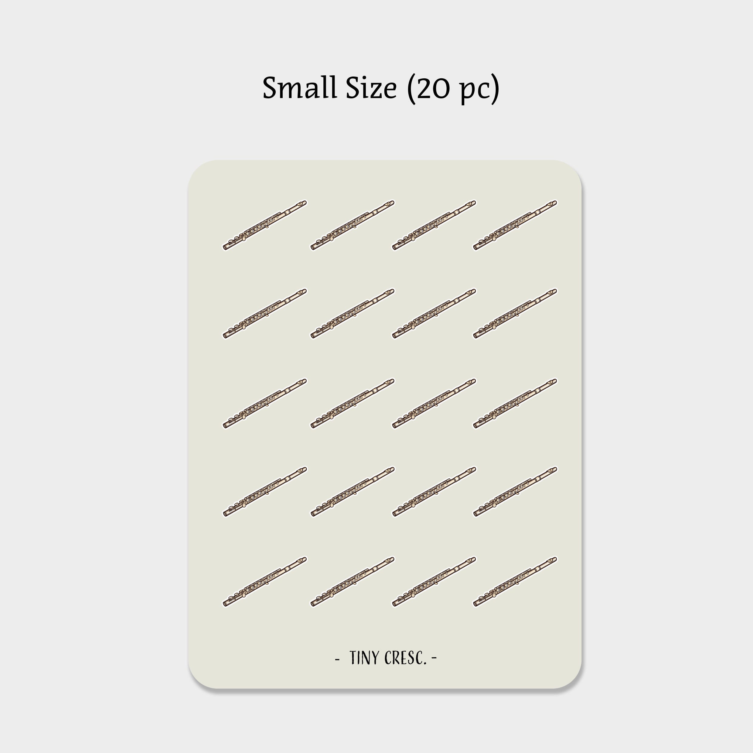 Flute Stickers, Max 20 Pc per Sheet, Instrument Stickers, Writable, for ...