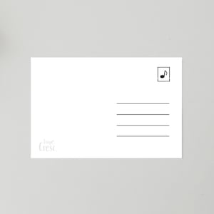 48 Cute Composer Postcards With Name and Signature, Minimal Design ...