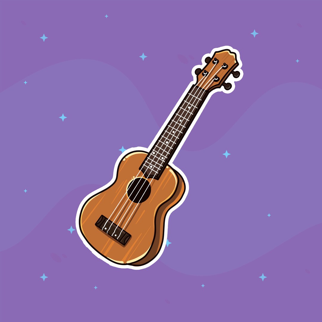 Ukulele Stickers, Max 20 Pc per Sheet, Instrument Stickers, Writable ...
