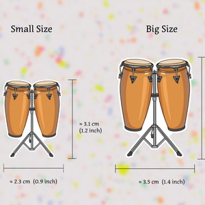 Conga Stickers, Max 20 Pc per Sheet, Hand Drum Sticker, World ...