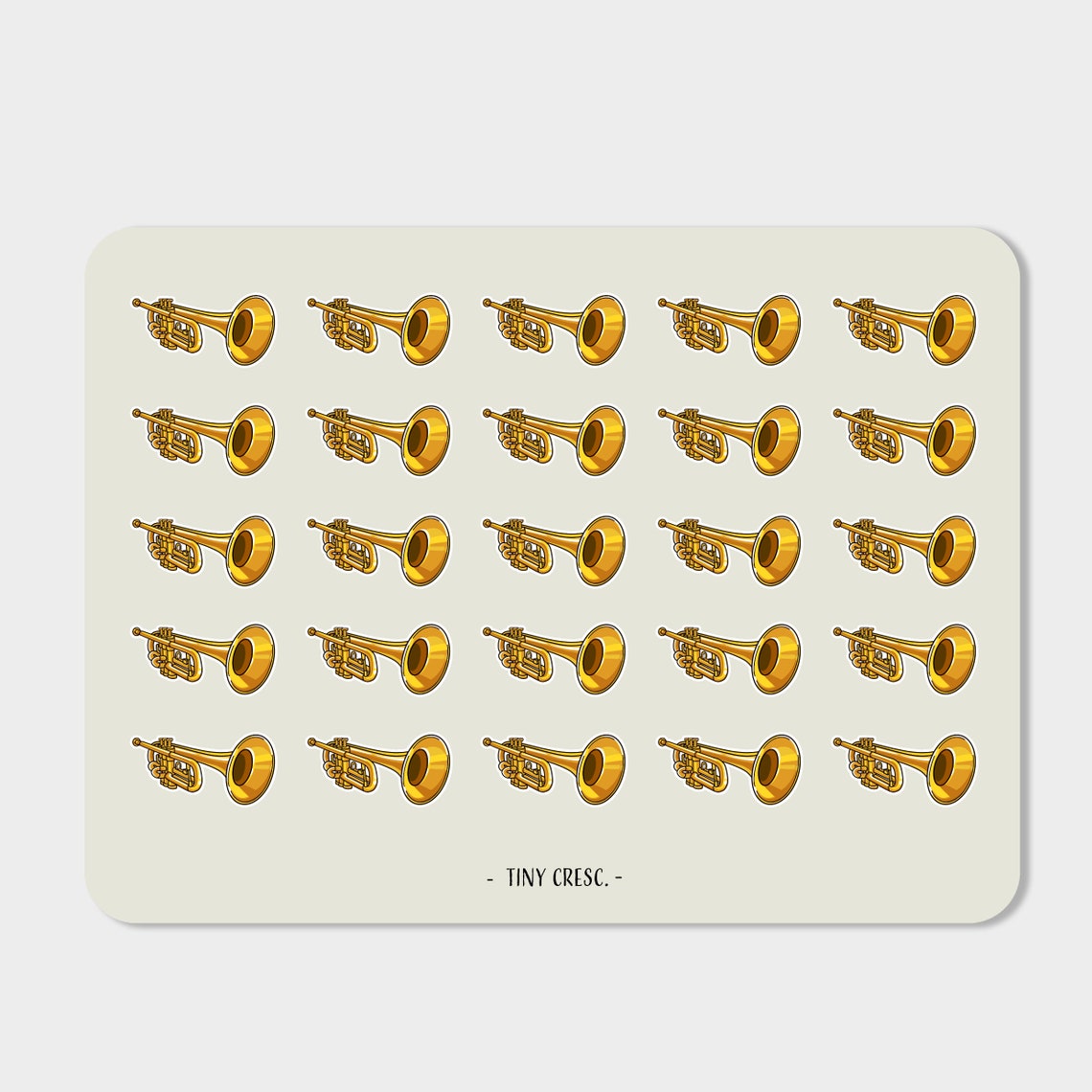 Trumpet Stickers, 20 Pc per Sheet, Instrument Stickers, Writable, for ...