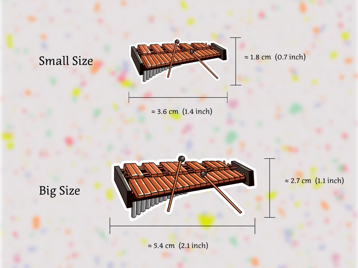 Xylophone Stickers, Max 20 Pc per Sheet, Instrument Stickers, Writable ...