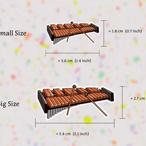 Xylophone Stickers, Max 20 Pc per Sheet, Instrument Stickers, Writable ...