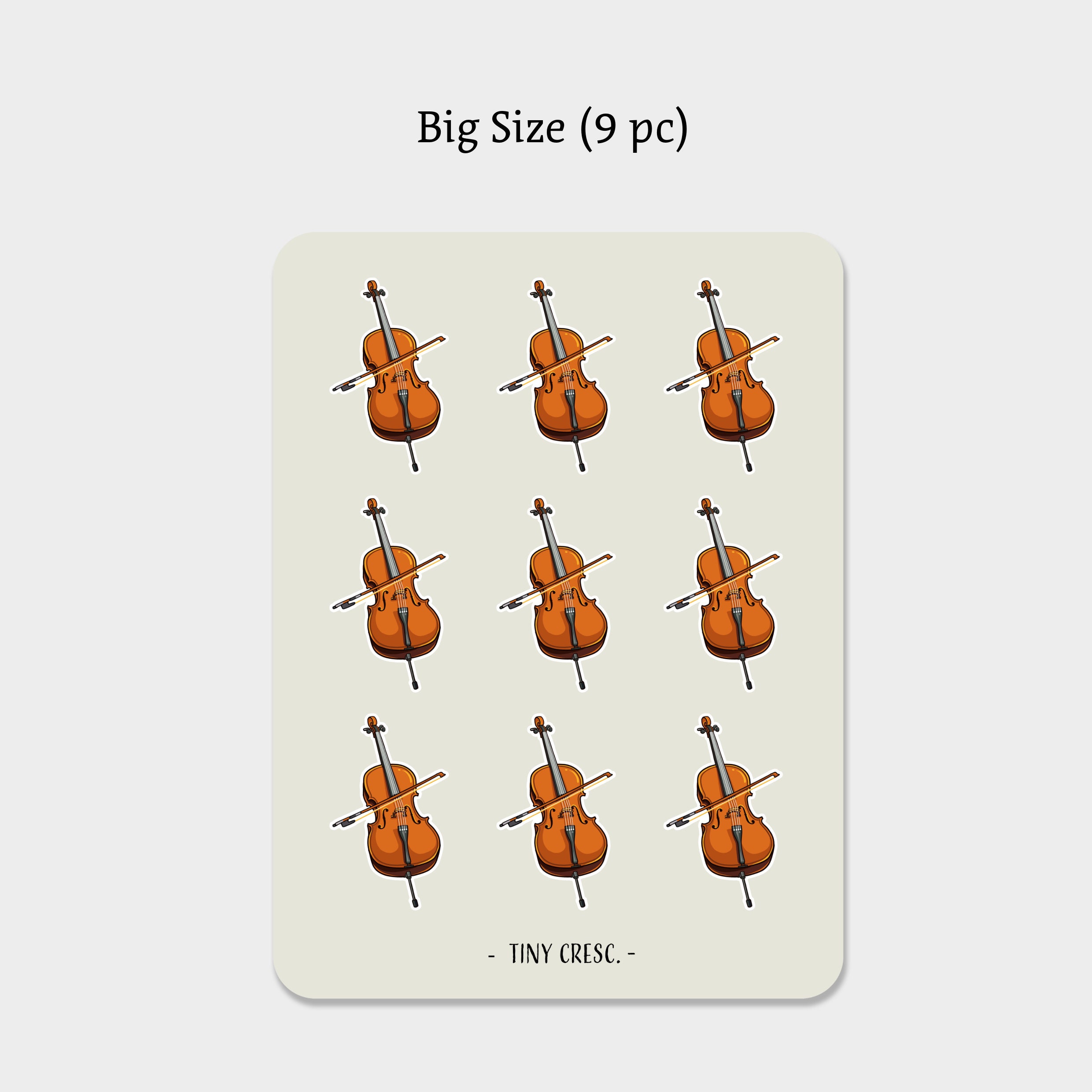 Cello Stickers, Max 20 Pc per Sheet, Instrument Stickers, Writable, for ...