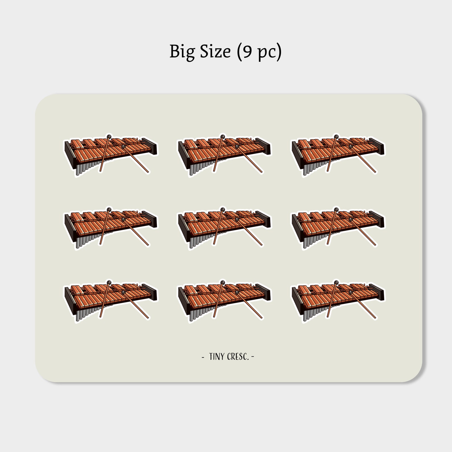 Xylophone Stickers, Max 20 Pc per Sheet, Instrument Stickers, Writable ...