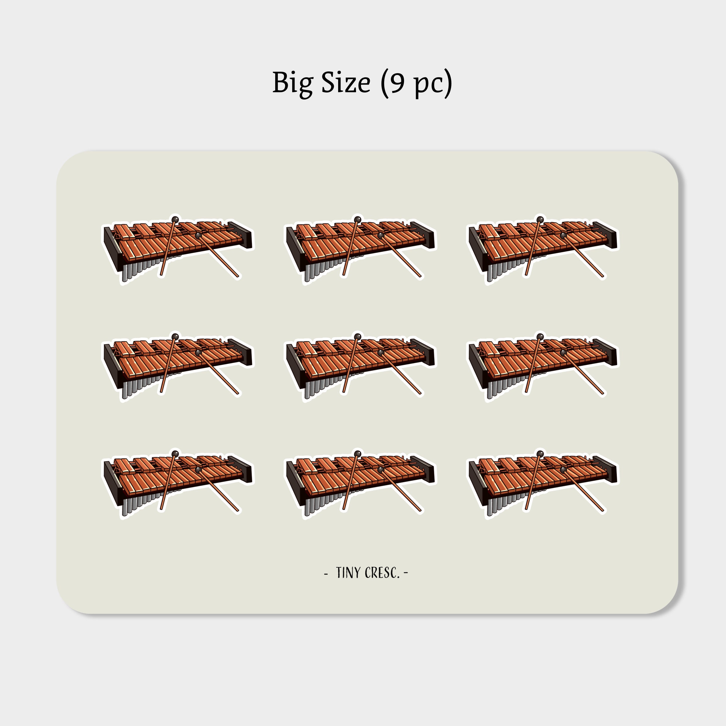 Xylophone Stickers, Max 20 Pc per Sheet, Instrument Stickers, Writable ...
