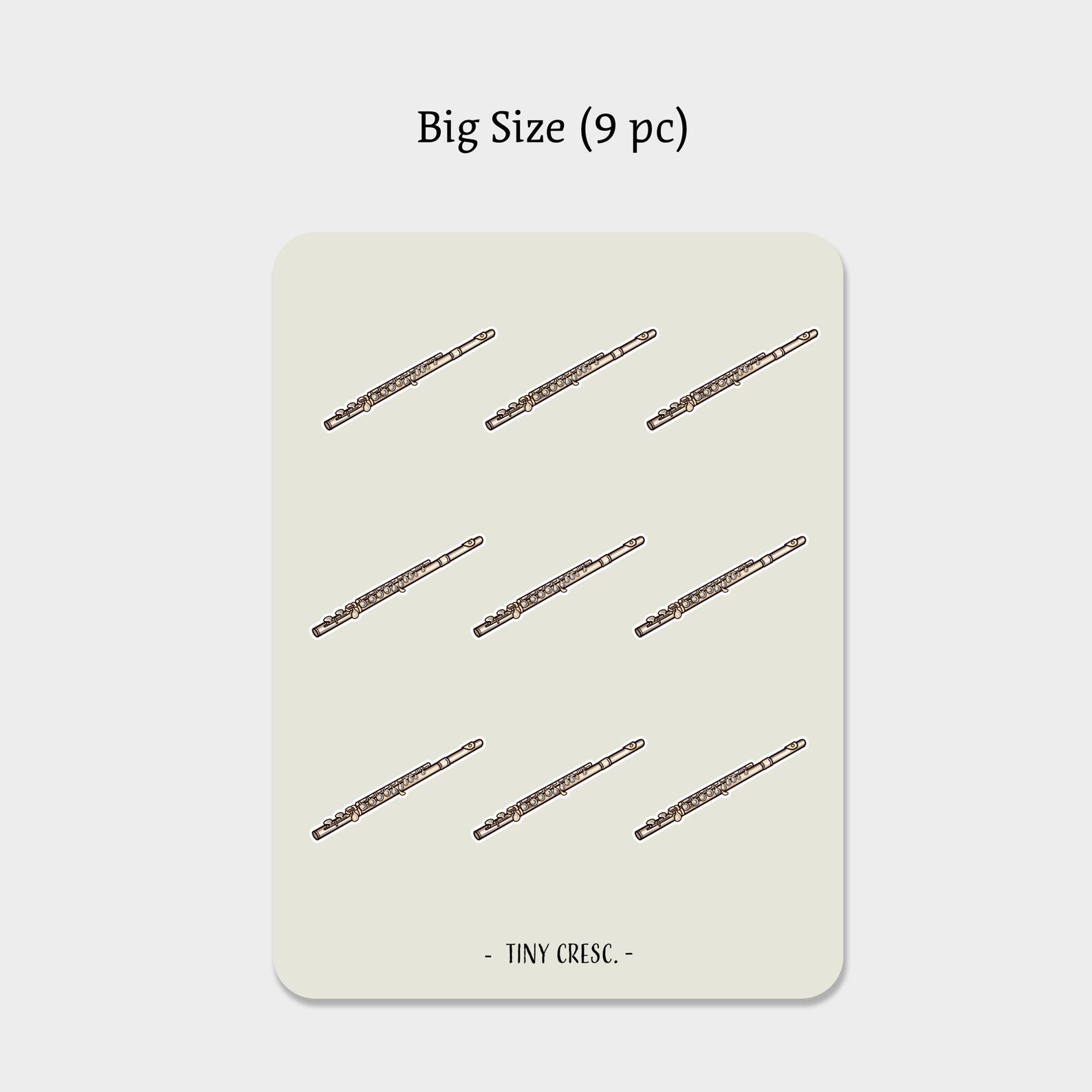 Flute Stickers, Max 20 Pc per Sheet, Instrument Stickers, Writable, for ...