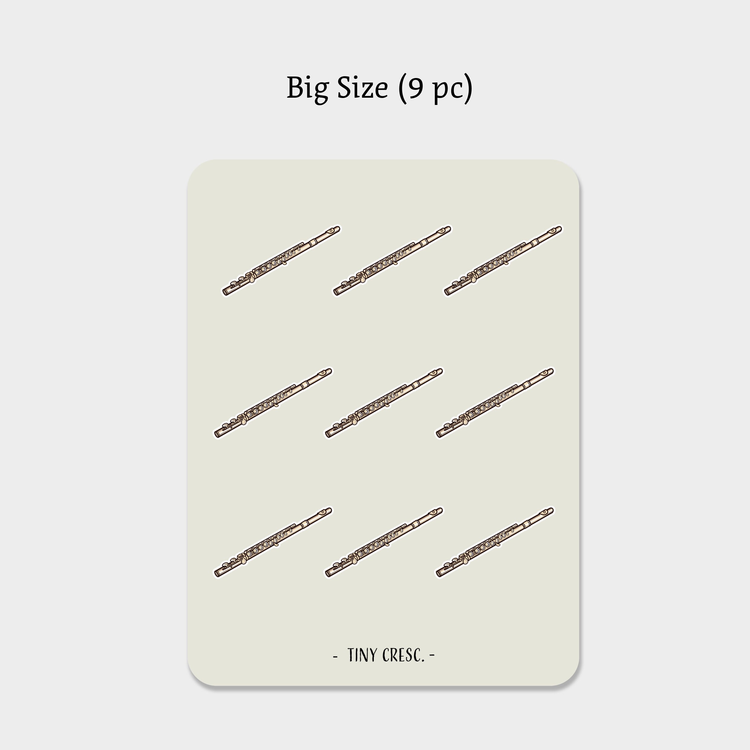 Flute Stickers, Max 20 Pc per Sheet, Instrument Stickers, Writable, for ...