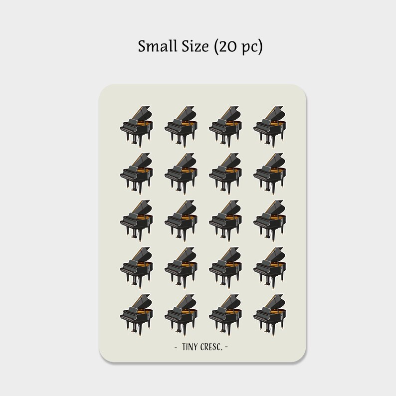 Grand Piano Stickers, Max 20 Pc per Sheet, Instrument Stickers ...