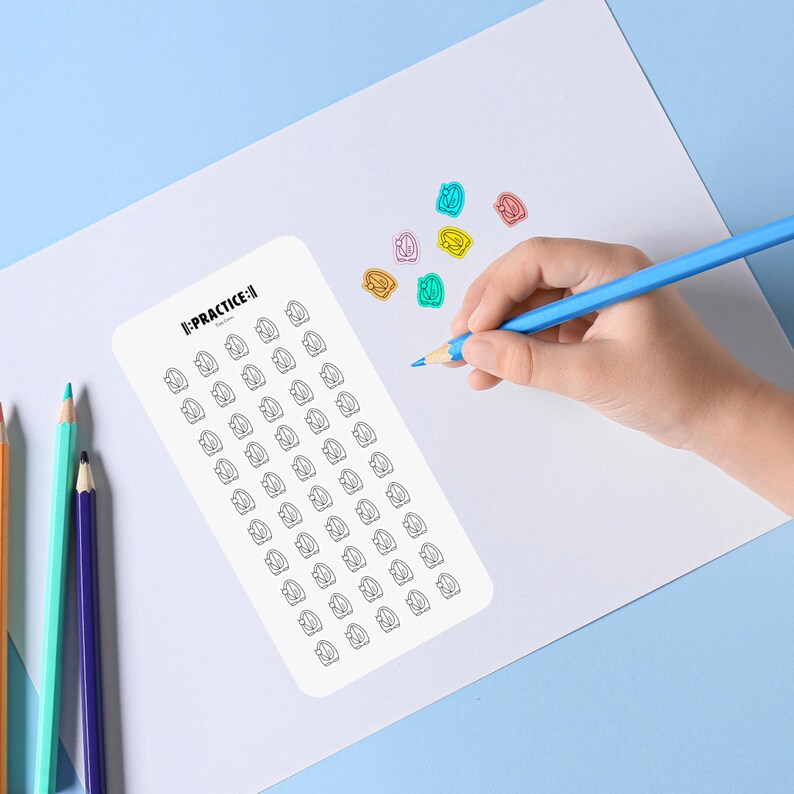 Metronome Icon Stickers, Music Planner Stickers, Colourable, Writable ...