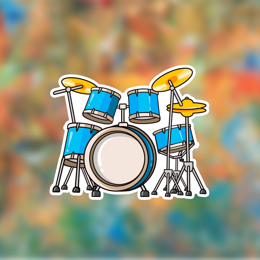Drum Set / Drum Kit Stickers 20 Pc per Sheet Instrument - Etsy