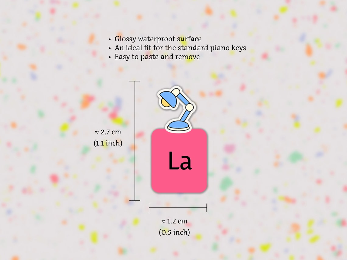 Colourful Piano Keyboard Labels for Kids, Singing Names With Cute Icons ...