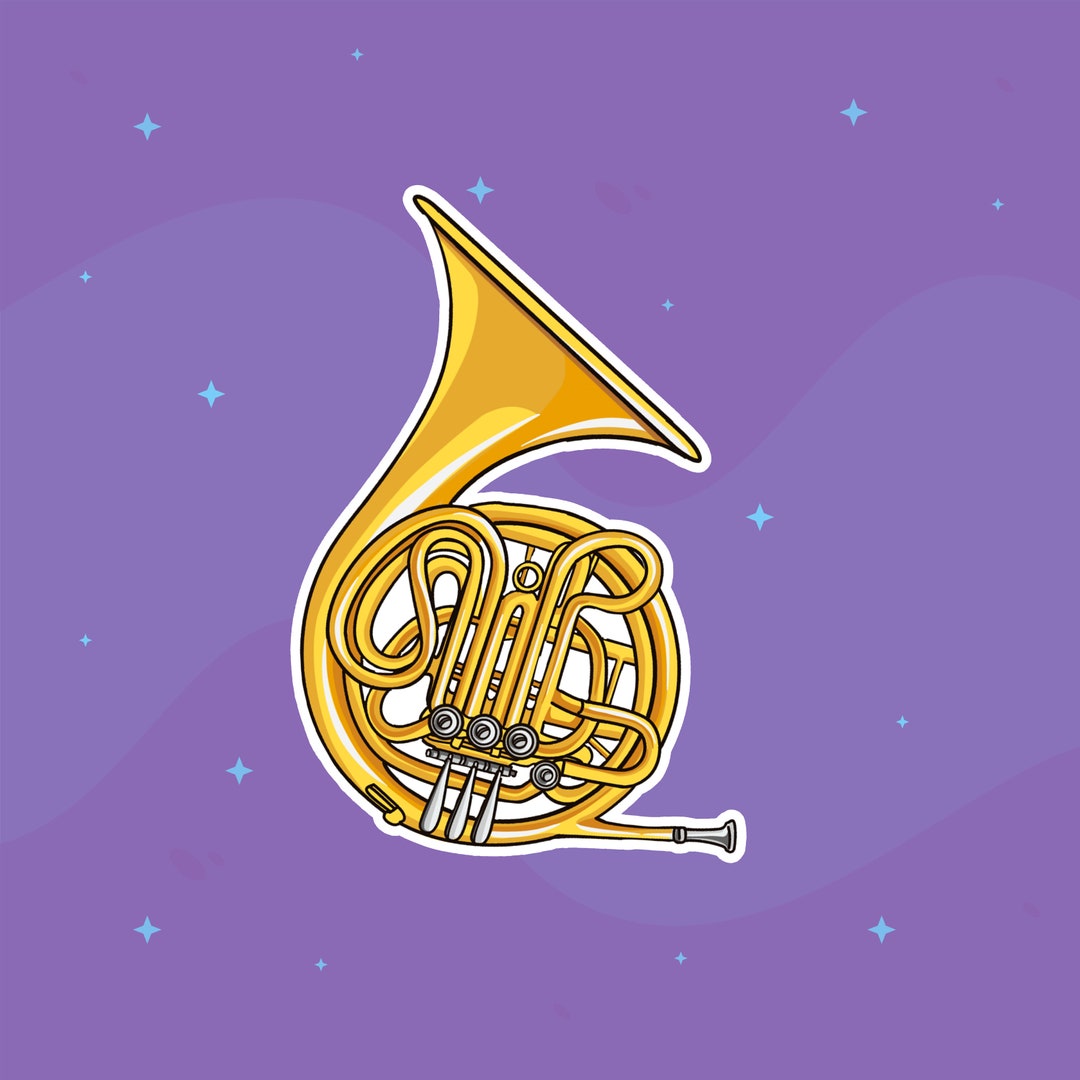 French Horn Stickers, Max 20 Pc per Sheet, Instrument Stickers ...