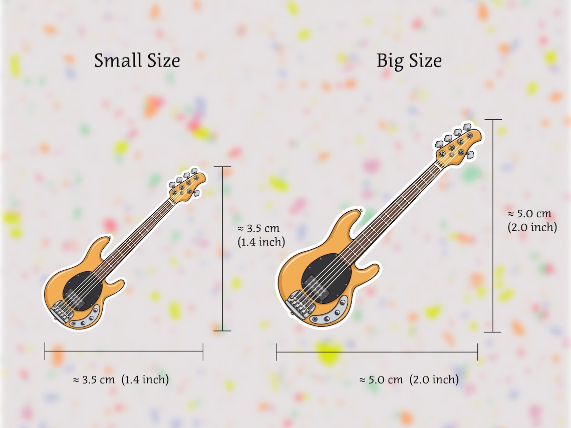 Electronic Bass Stickers, Max 20 Pc per Sheet, Bass Guitar Stickers ...