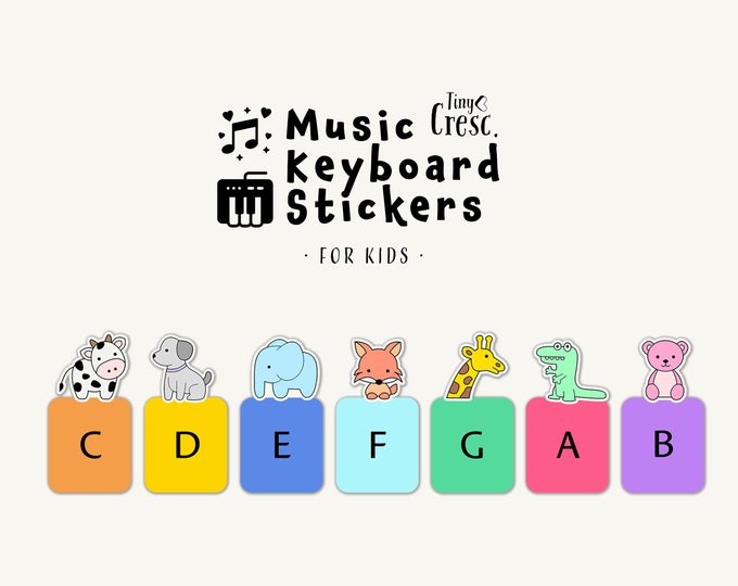DIGITAL PRINTABLE Piano Keyboard Stickers for Beginners, Piano ...