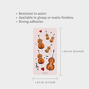 Orchestra Symphony Sticker Sheet, String, Woodwind, Brass, Percussion ...