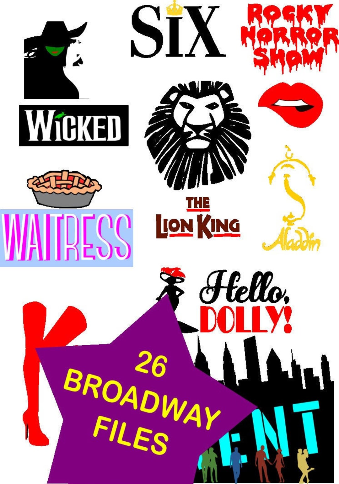 Broadway Favorites SVG - Etsy