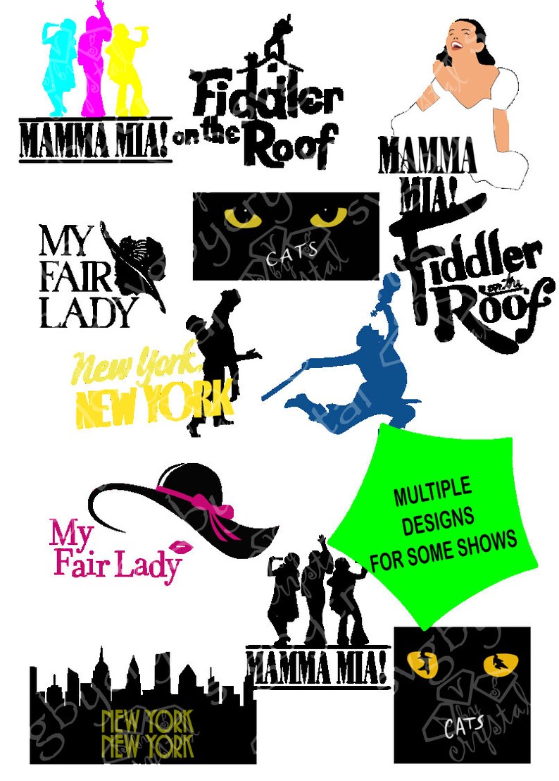 Broadway Favorites 2-SVG Layered Files - Etsy