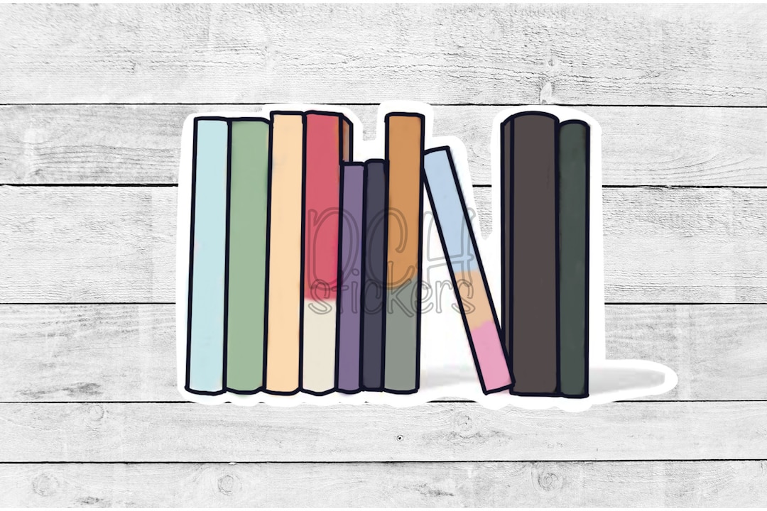 Bookworm Vinyl Sticker, Vinyl Sticker, Laptop Sticker, Water Bottle ...