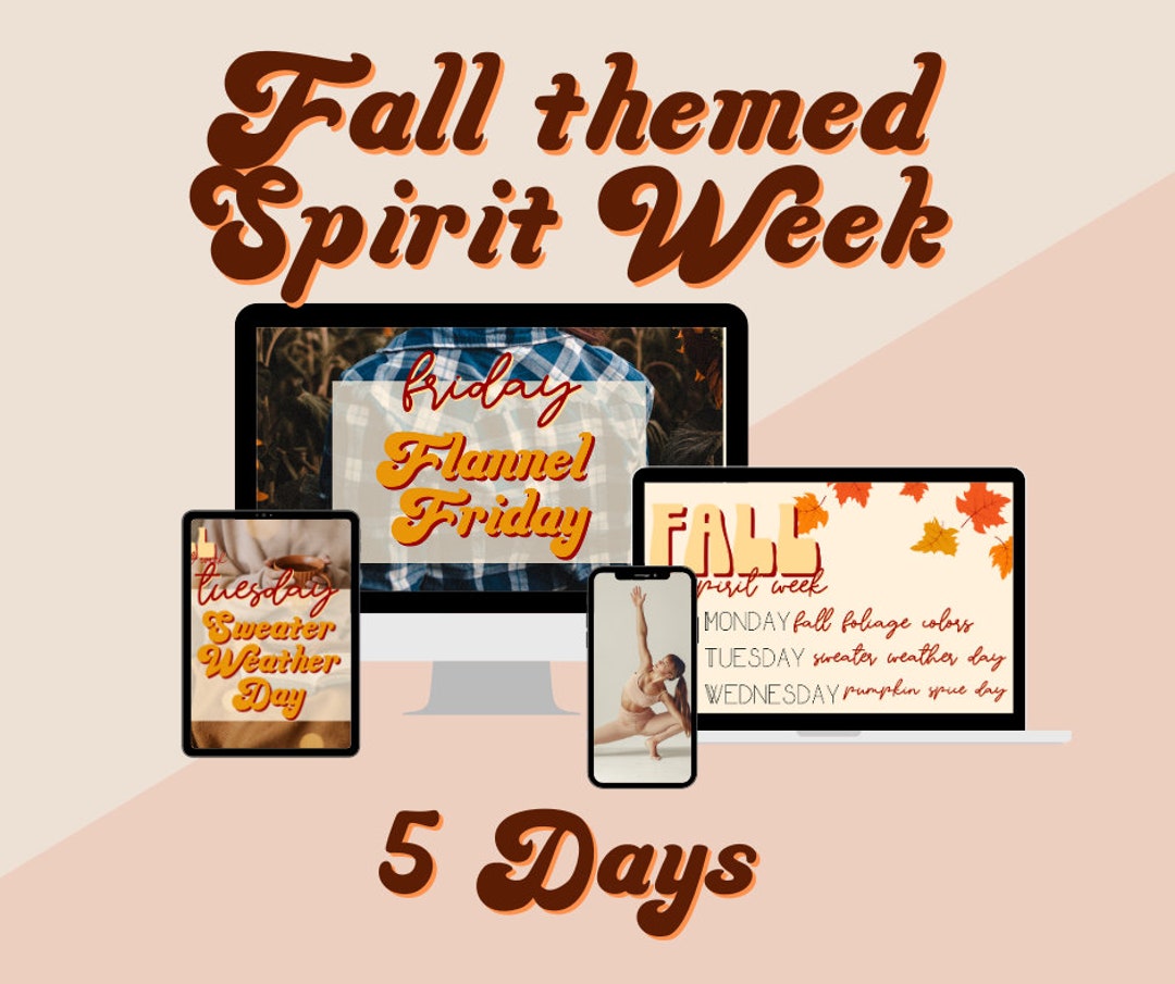 Fall Themed Spirit Week for Challenge Group - 5 Days - Etsy