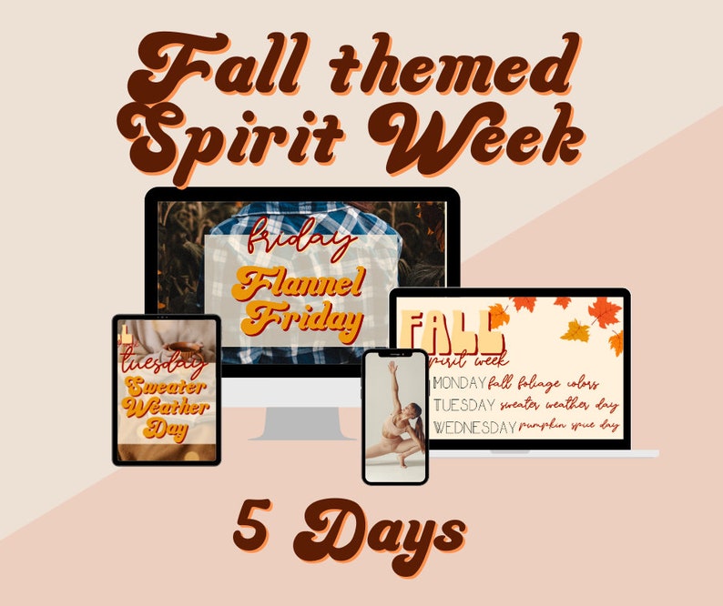 Fall Themed Spirit Week for Challenge Group - 5 Days - Etsy