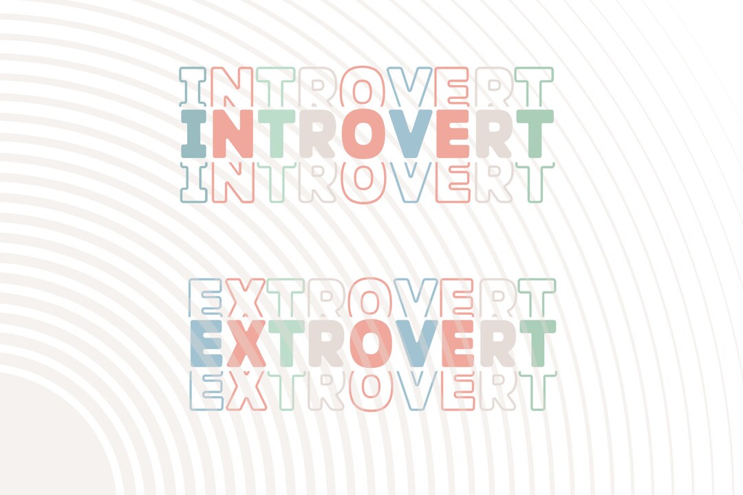 Digital Download - Introvert + Extrovert PNG/SVG Files - Etsy