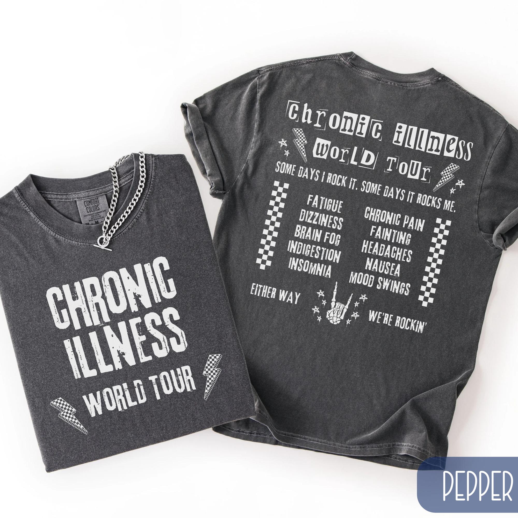Personalized Chronic Illness World Tour Comfort Colors Shirt, Custom ...