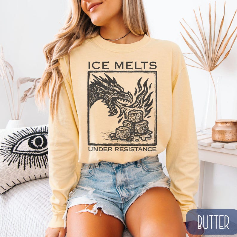 Ice Melts Under Resistance Anti ICE Shirt, Subtle Abolish ICE Comfort ...