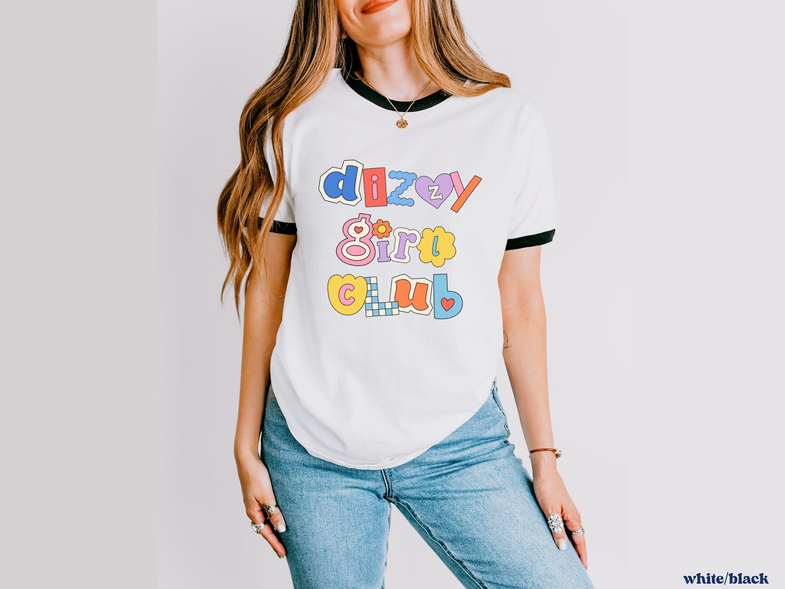 Dizzy Girl Club Ringer Tee, Retro Y2k Pot Syndrome Shirt, Multiple ...