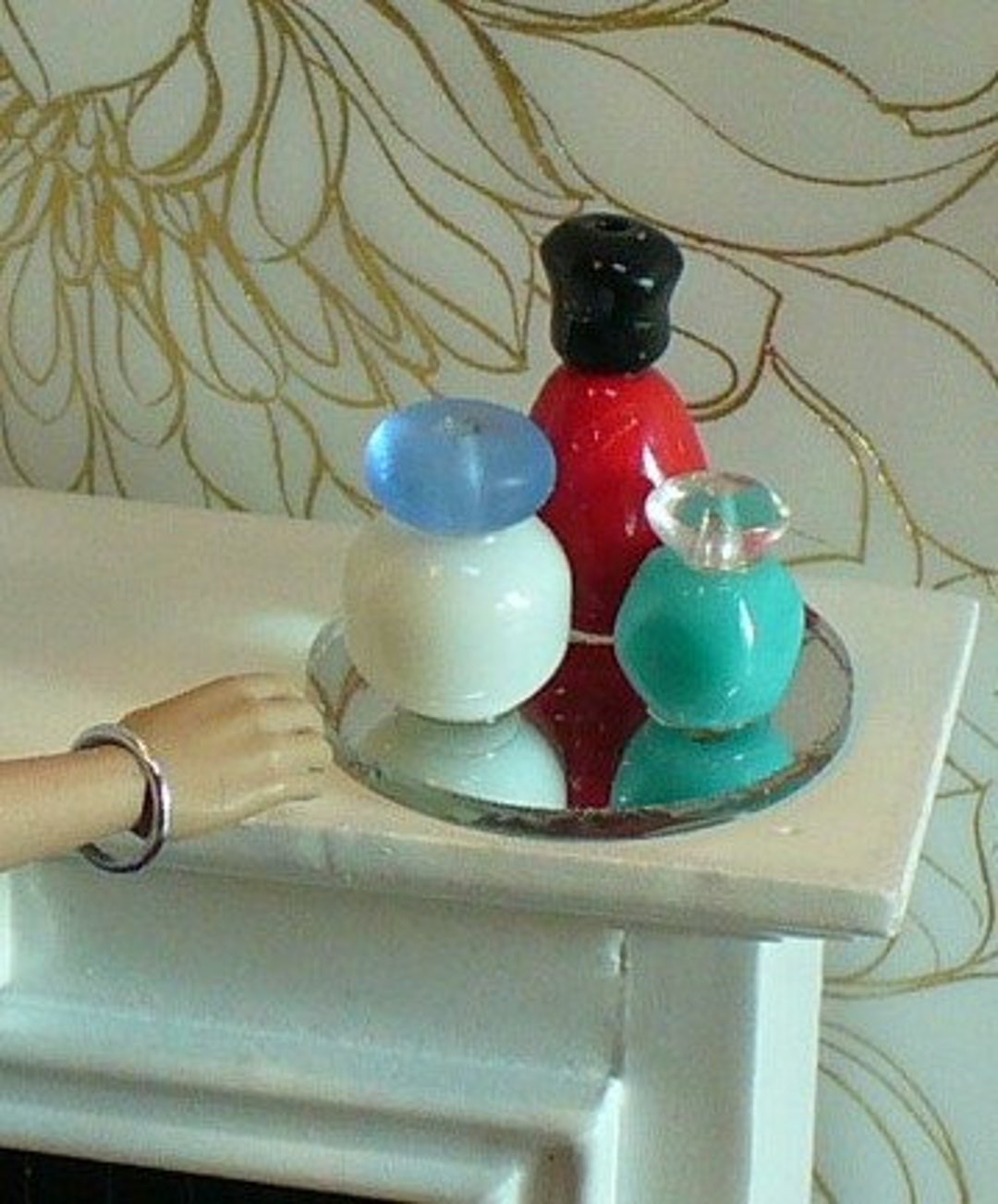 Doll Perfume & Jars Set W Mirror Tray,ooak Handcrafted, Doll ...