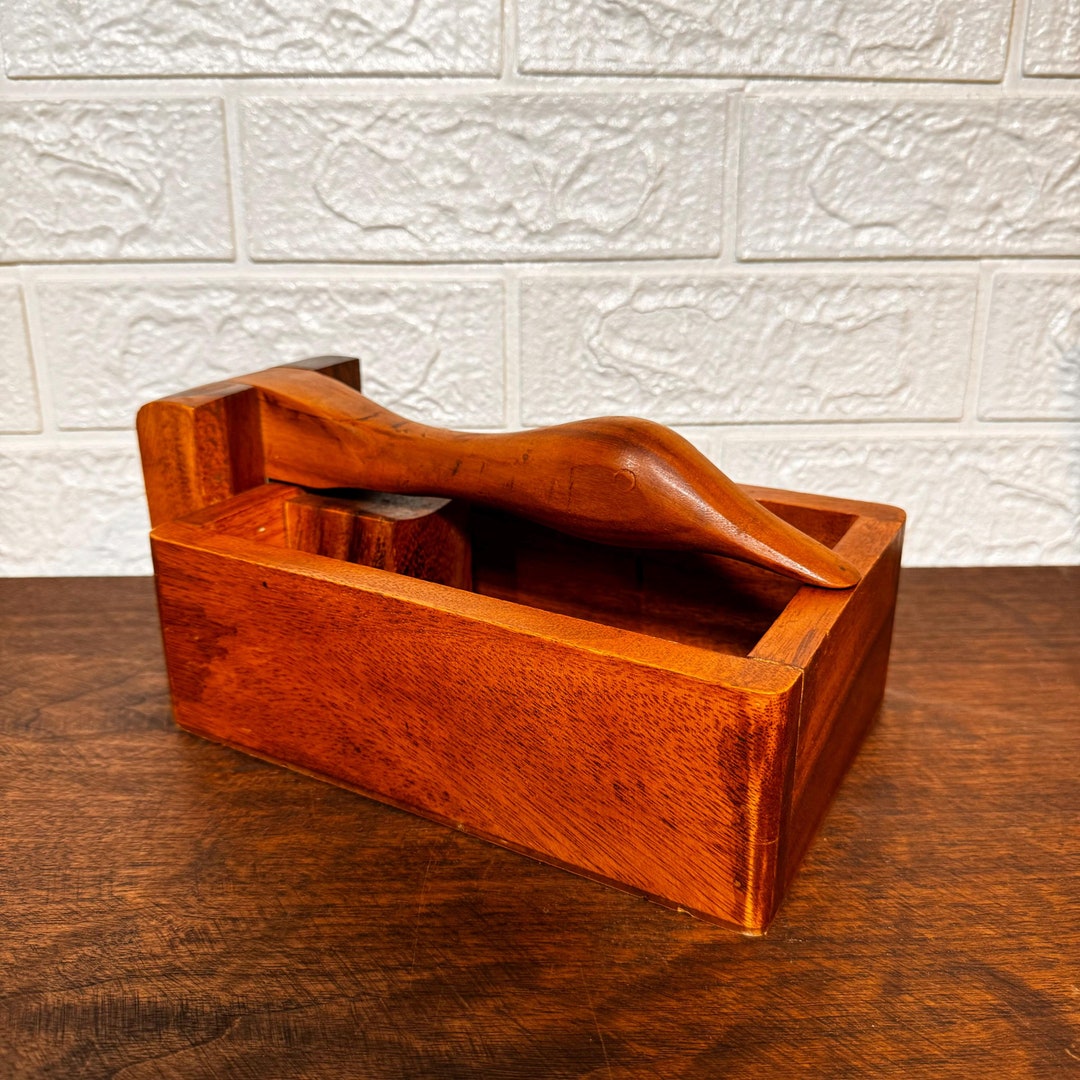 Wooden Nut Cracker Vintage Goose Nut Cracker Napkin Holder Midcentury ...