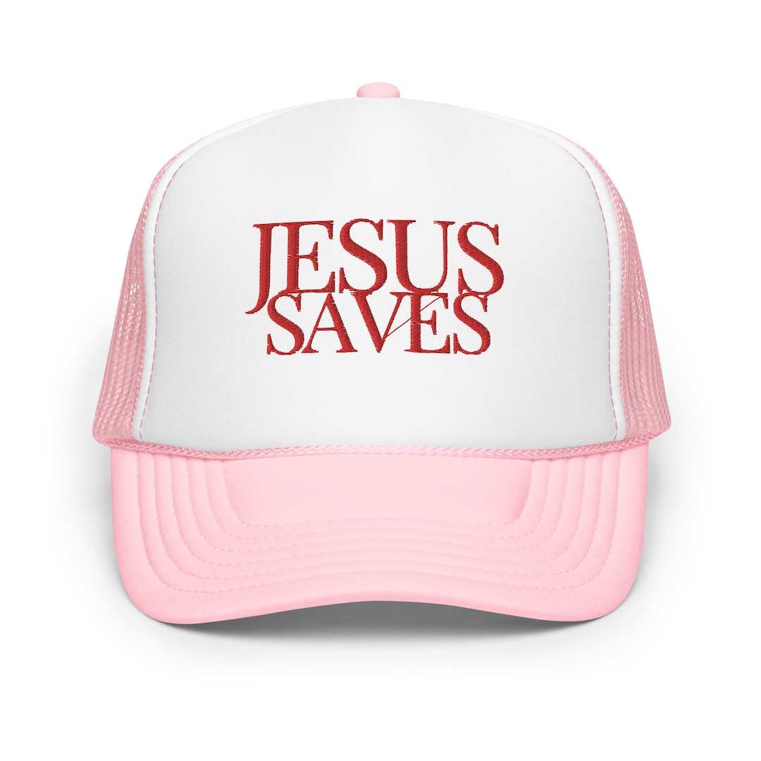 Jesus Saves Foam Trucker Hat, Christian Trucker Hat, Jesus Trucker Hat ...