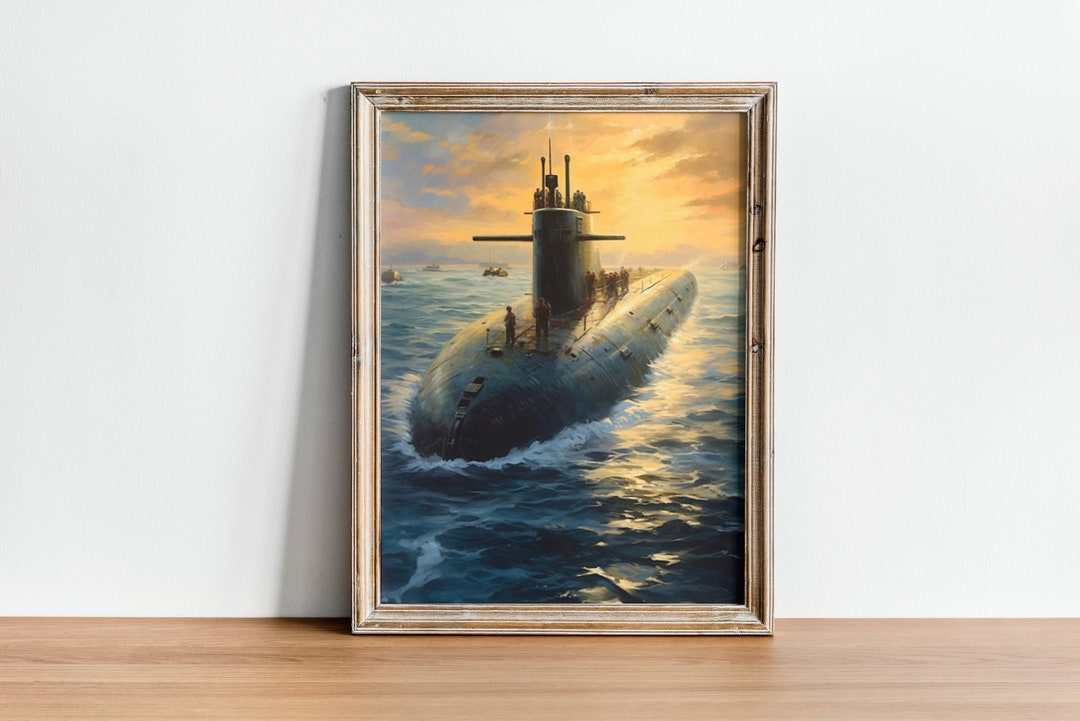 Submarine Wall Art Nautical Print | Submarine Power Naval Enthusiasts ...