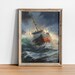 Navy Ship Art Poster Naval Artwork Maritime Painting Naval History ...
