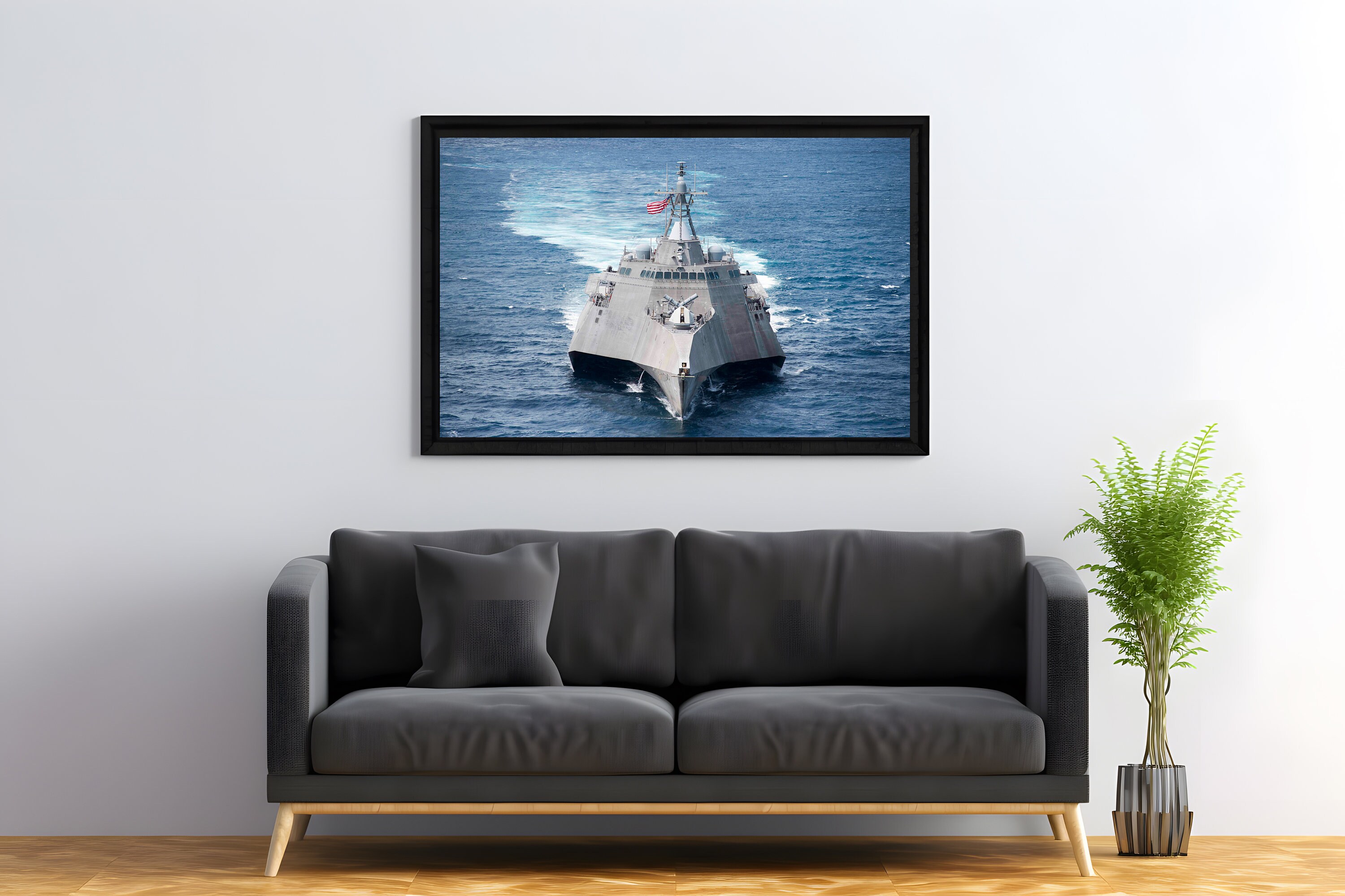USS Coronado (LCS 4) | Navy Ship Art Poster| Naval Artwork | Maritime ...