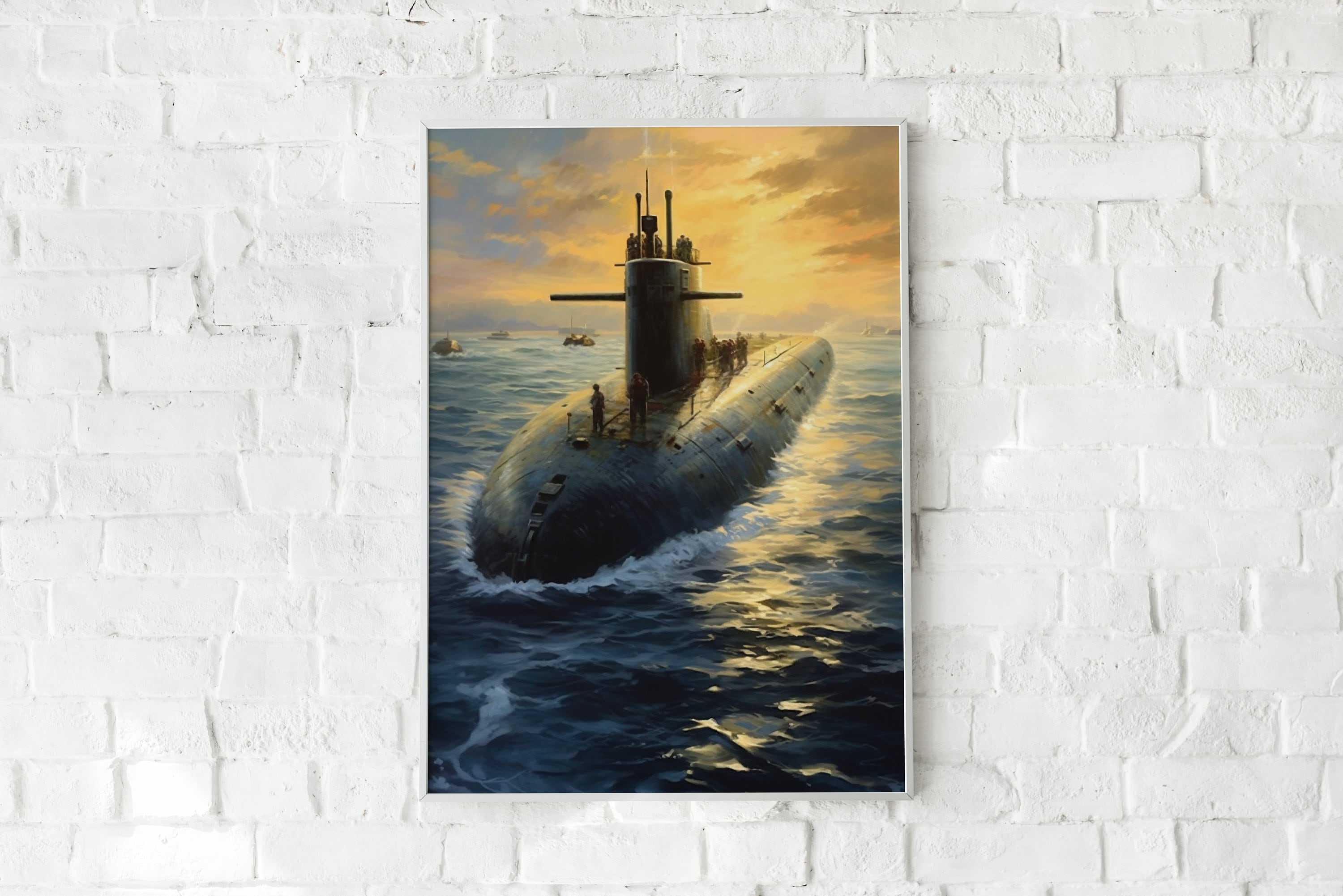 Submarine Wall Art Nautical Print Submarine Power Naval Enthusiasts ...