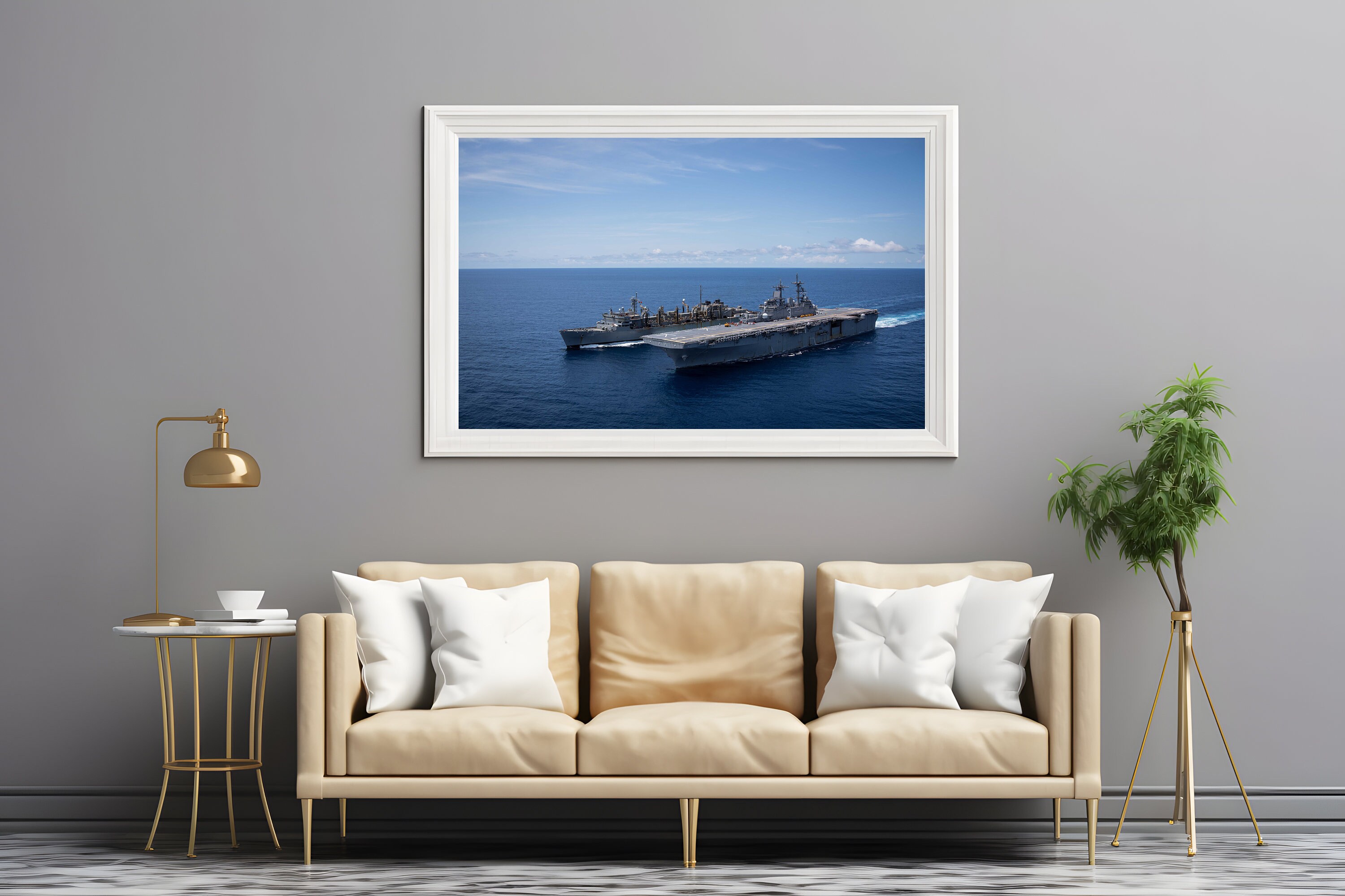 USNS Arctic & USS Kearsarge | Navy Ship Art Poster| Naval Artwork ...
