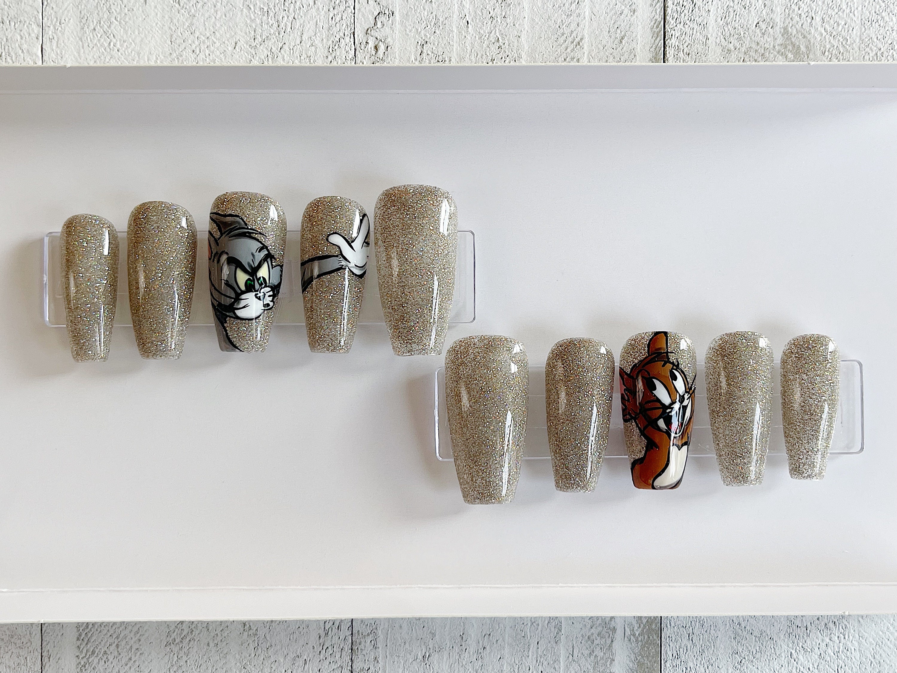 Hand-painted Tom & Jerry Press on Nails - Etsy