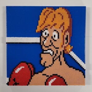 Mike Tyson's Punch Out - Glass Joe. Perler/fuse Beads on a 12x12 Canvas ...