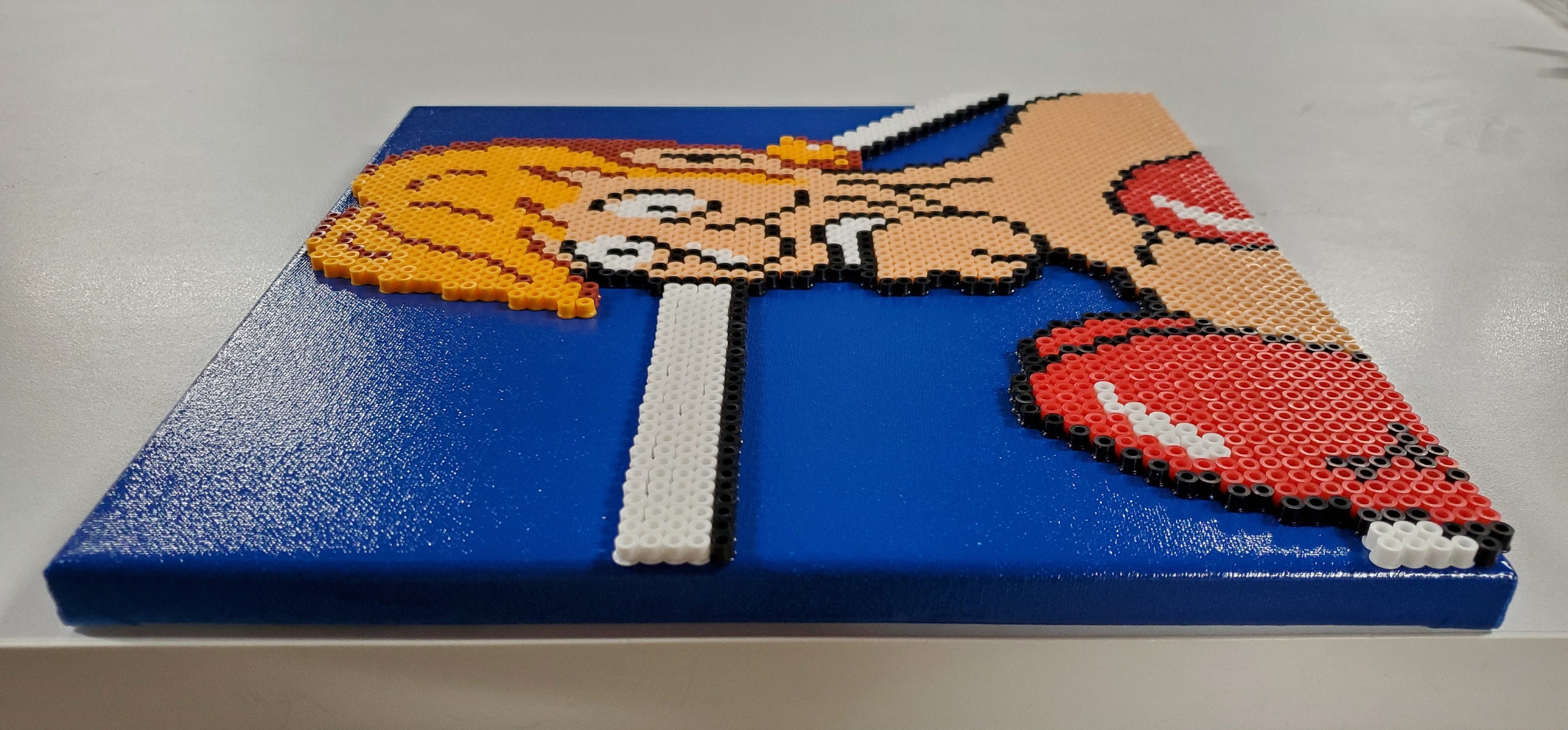 Mike Tyson's Punch Out - Glass Joe. Perler/fuse Beads on a 12x12 Canvas ...