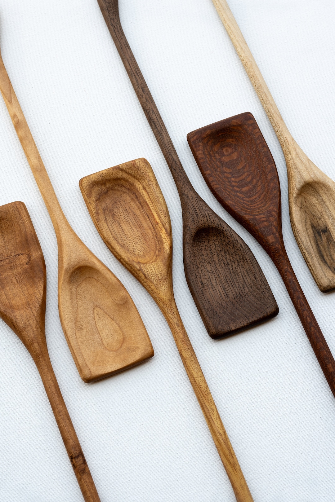 Squared Wooden Spoon, Beautiful Walnut Spoon, Baking Spoon, Handmade ...