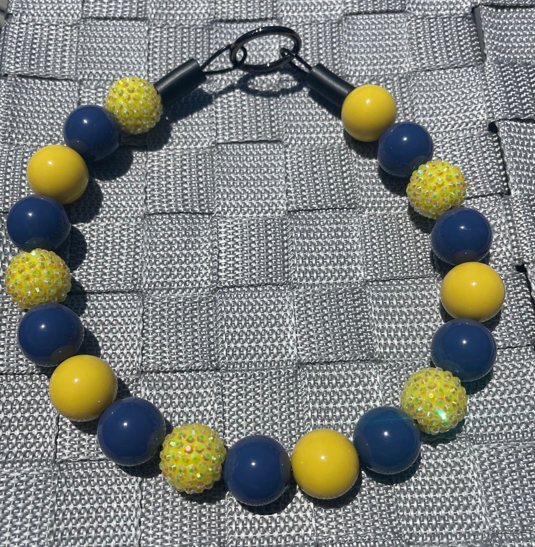 Go Navy! Dog Collar 17” ( Happy to Adjust Sizing) - Etsy