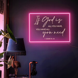 God Neon Sign, Custom Bible Led Light, Personalized Christian Gifts ...