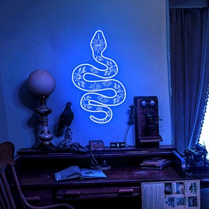 Abstract Snake Led Sign, Snake Neon Sign, Custom Neon Sign, Snake Wall ...