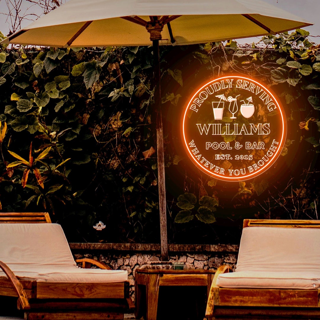 Custom Bar Neon Sign for Home Bar, Personalized Neon Sign Custom LED ...