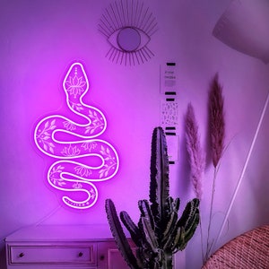 Abstract Snake Led Sign, Snake Neon Sign, Custom Neon Sign, Snake Wall ...
